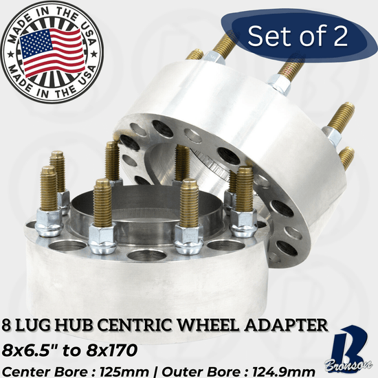 8x6.5" to 8x170 Hub Centric Wheel Spacer/Adapter - Thickness: 1"- 4 ...